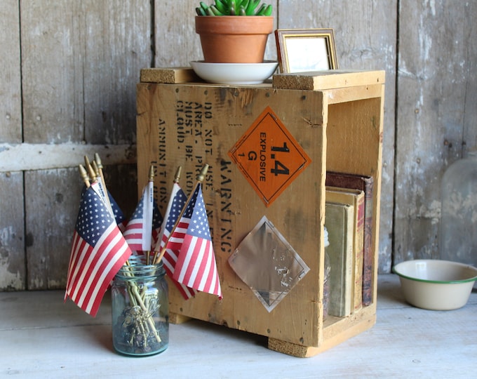 Vintage Ammo Box, Explosives Crate, Wood Grenade Box, Wooden Military ...