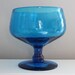 Large Blue Blenko Compote 8 1/4 Azure Blenko Pedestal - Etsy