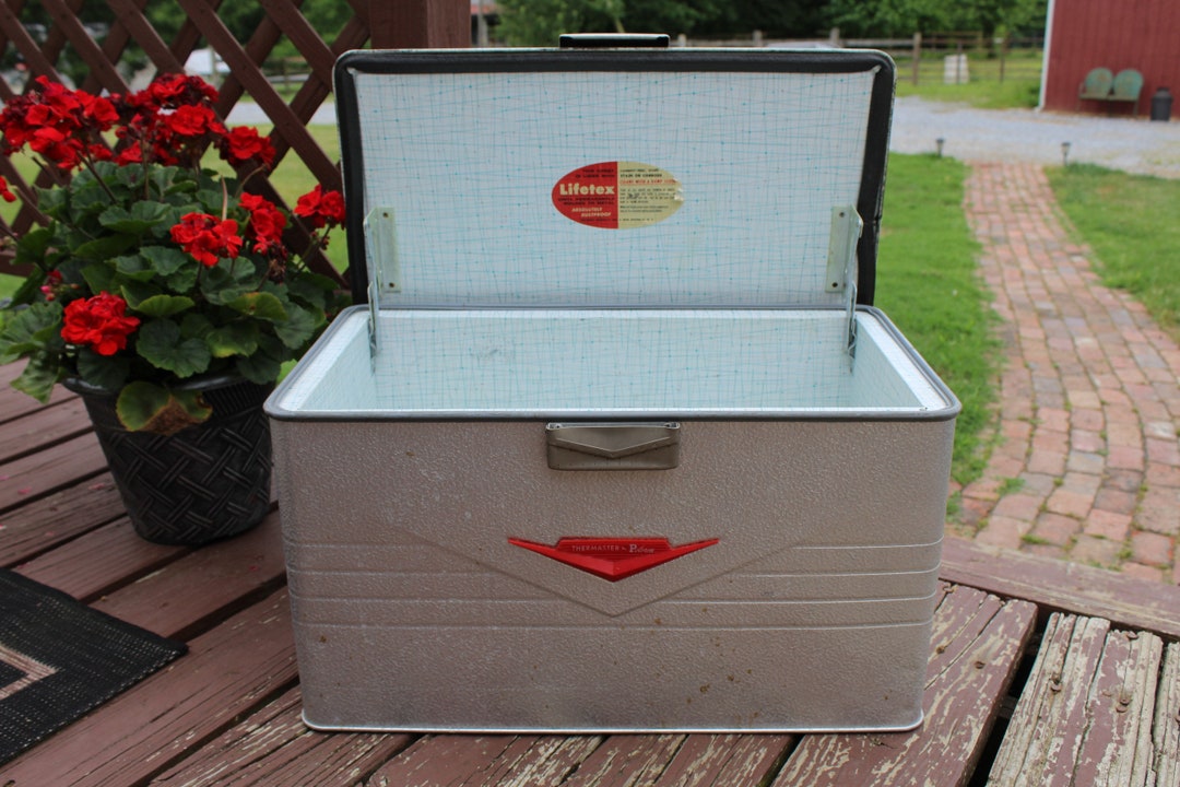 Vintage Thermaster Cooler With Atomic Turquoise Interior, 1950s ...
