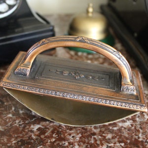 Antique Copper Ink Blotter, 1800s Ornate Copper Roller Blotter With ...