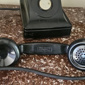 Vintage Hotel Desk Phone, Black Bakelite Direct Line Phone, 1940s ...