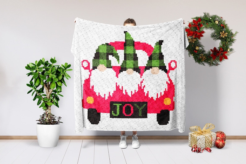 Gnome Crochet Blanket Pattern C2C VW Bug Plaid Gnomes Crochet - Etsy