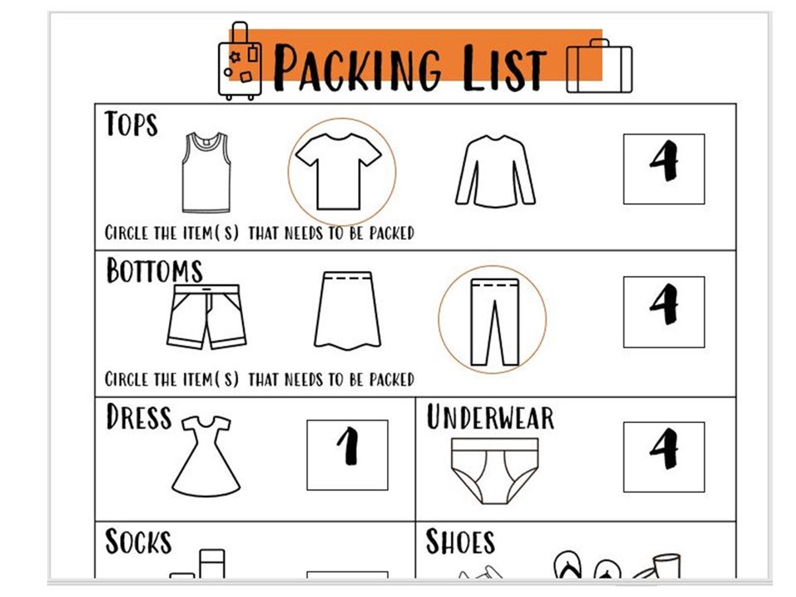 Kids' Christmas Packing List | Children's Vacation Packing List ...