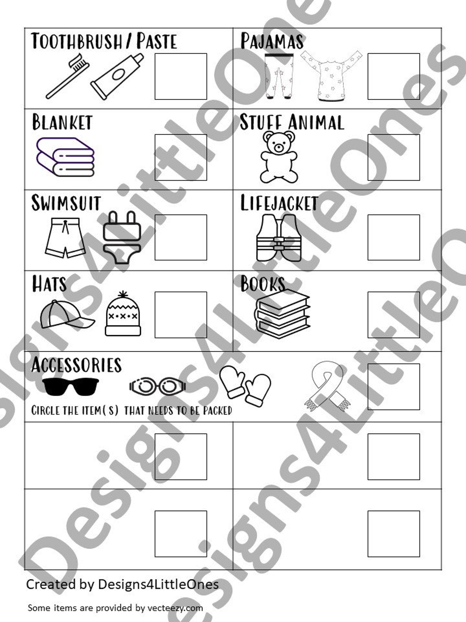 Kids' Christmas Packing List | Children's Vacation Packing List ...