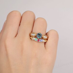 Zelda Ring Set, Video Game Triforce Design Alexandrite Bridal Ring Set ...