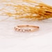 Morganite Band, Classic 0.5ctw Round Morganite 5 Stone Wedding Band ...