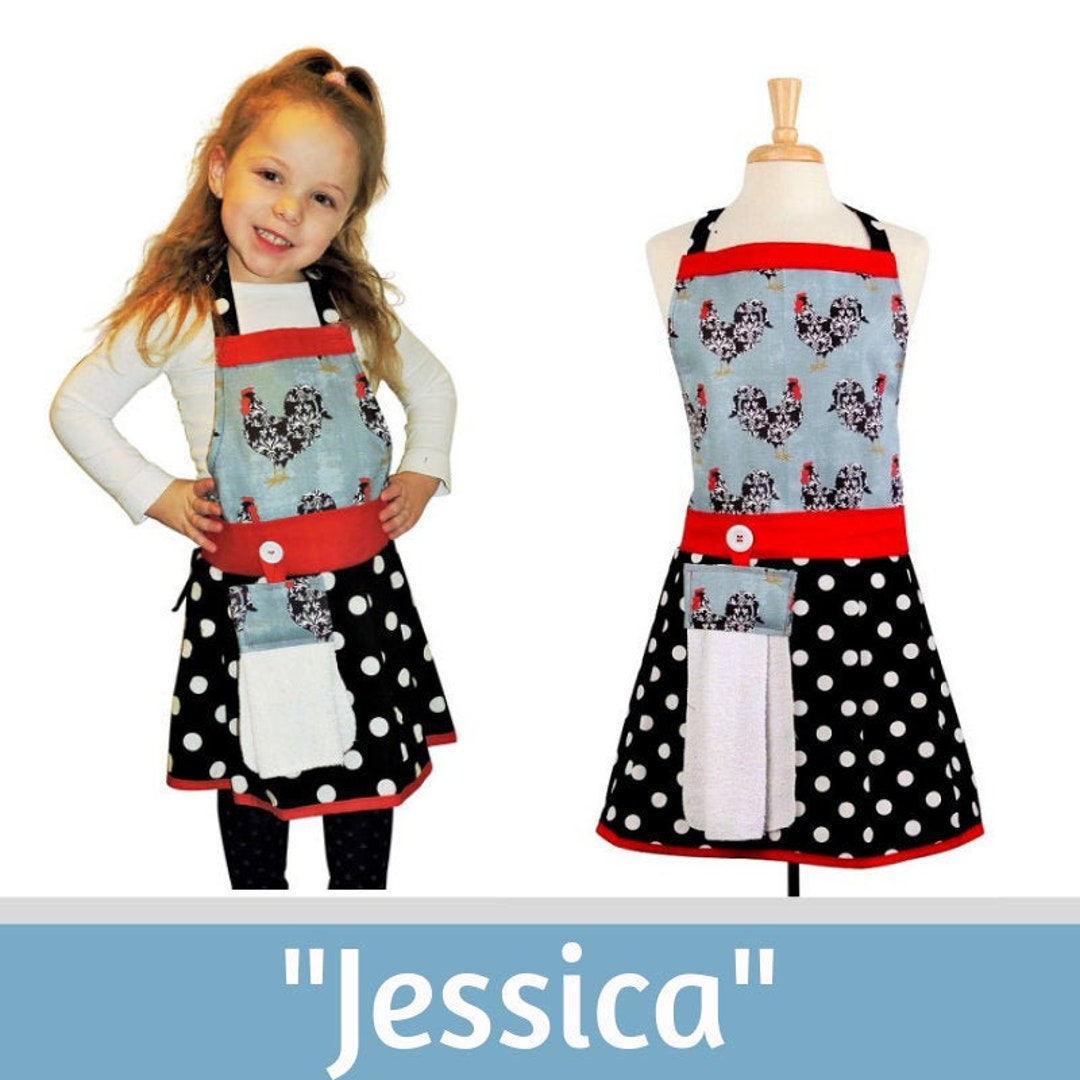Childs Apron, Baking Apron, Girls Apron, the Bedford Life, Chicken ...