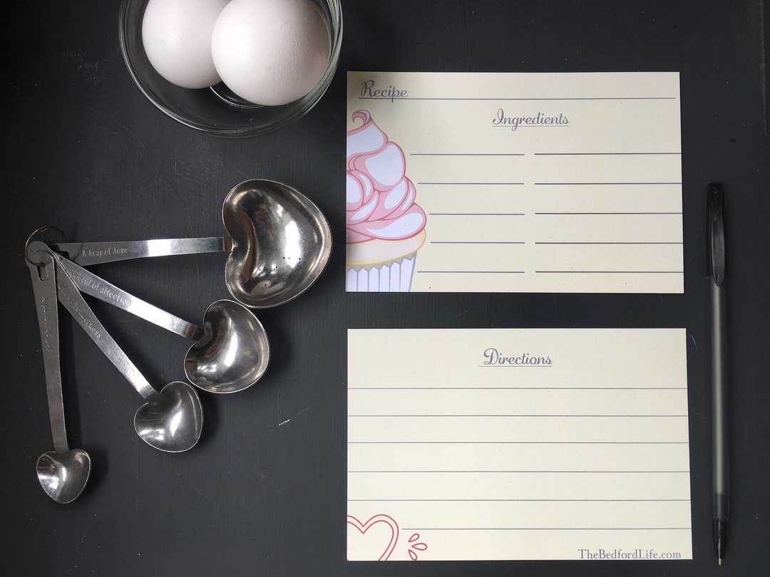 Baking Recipe Cards - 4" X 6" Recipe Cards - Hostess Housewarming ...