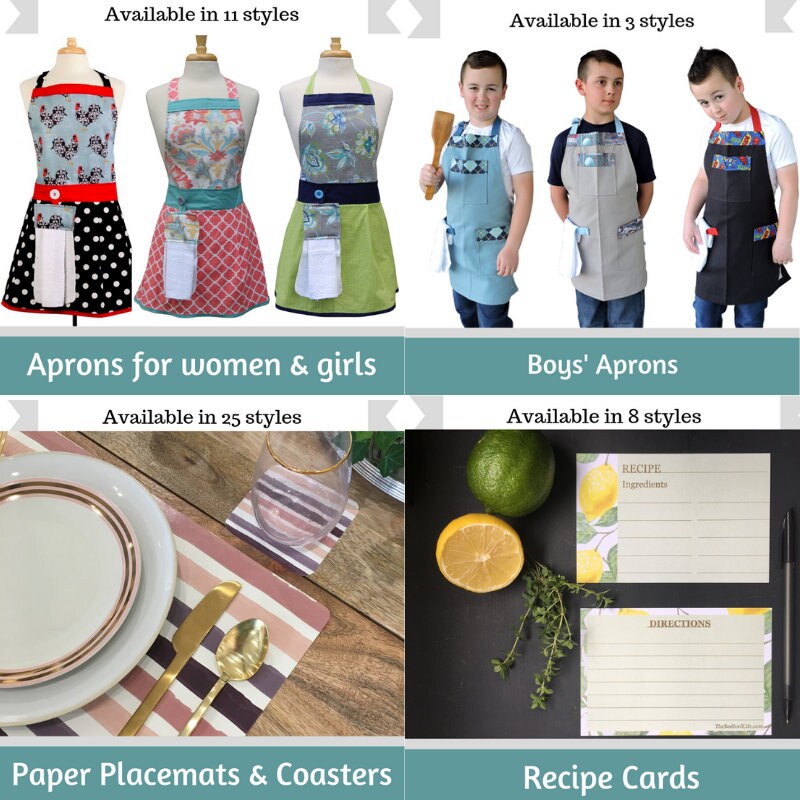 Kitchen Apron, Girls Apron, Kids Apron, Child's Apron, Cooking Apron ...
