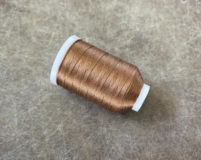 Vintage Gudebrod/utica Silk Thread Spool, Light Copper Brown, Size F ...