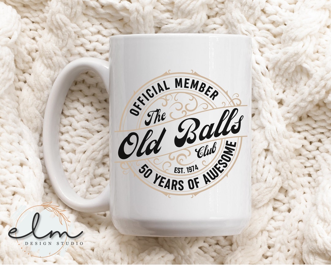 Custom Birthday Mug | Old Balls Club | Personalized Mug | Custom Coffee ...