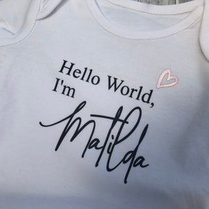 Personalised 'hello World' Baby Vest - Etsy