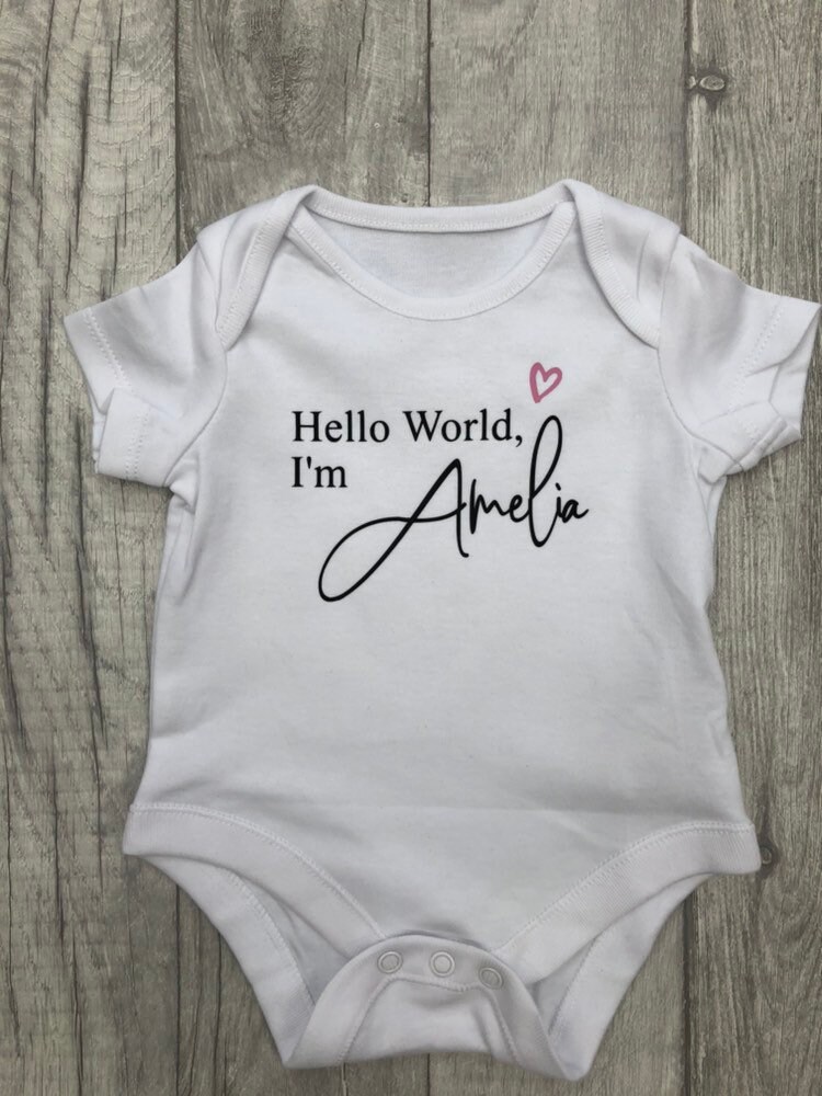 Personalised 'hello World' Baby Vest - Etsy