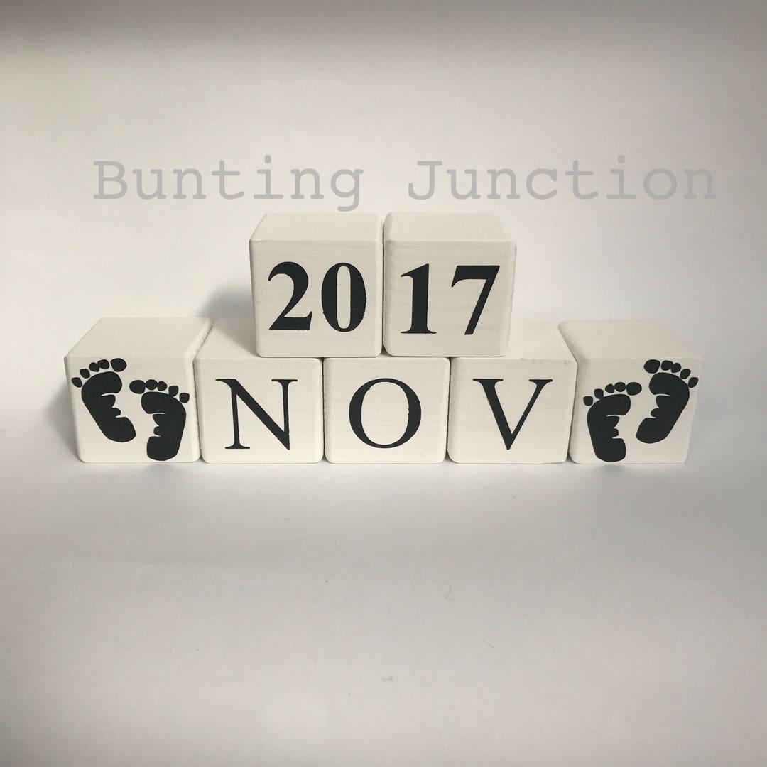 Baby Announcement Prop Blocks - Etsy