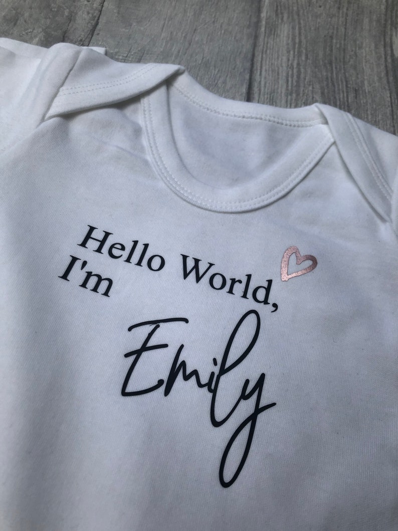 Personalised 'hello World' Baby Vest - Etsy