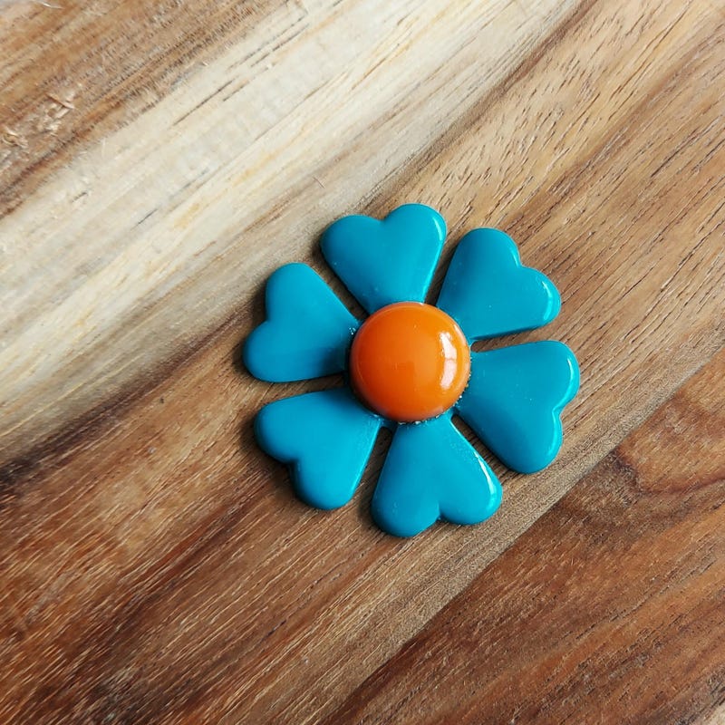 Orange Brooches - Etsy UK
