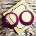 Statement Purple Hoops 50s 60s Style Drop Hoop Earrings - Etsy