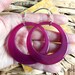 Statement Purple Hoops 50s 60s Style Drop Hoop Earrings - Etsy