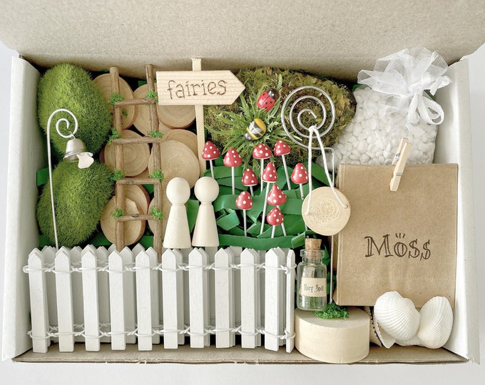 Fairy Garden Box white Fence - Etsy