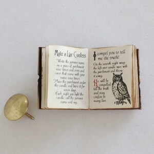 Miniature 'aged' Magic & Spell Book with Printed | Etsy