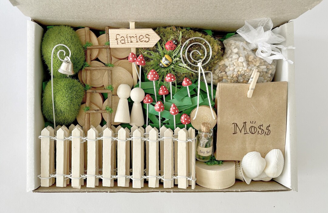 Fairy Garden Box natural Fence - Etsy