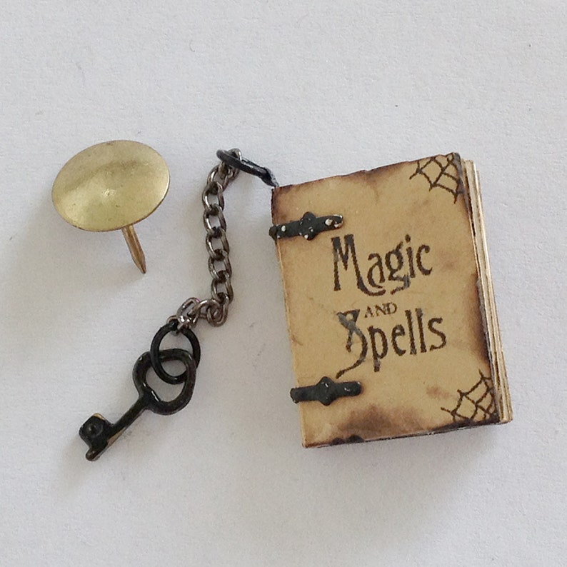 Miniature 'aged' Magic & Spell Book with Printed - Etsy