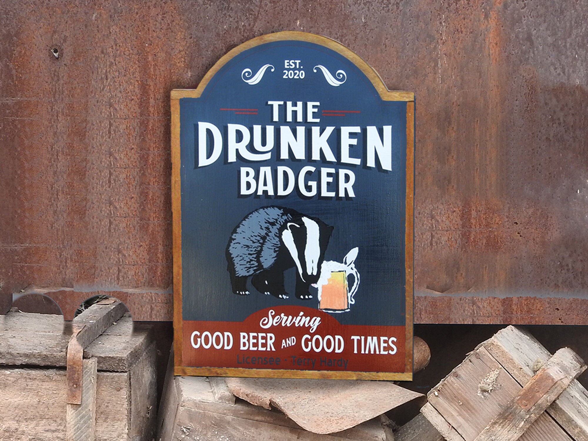 Big Personalised Bar Sign Custom Pub Sign English Pub Sign - Etsy UK