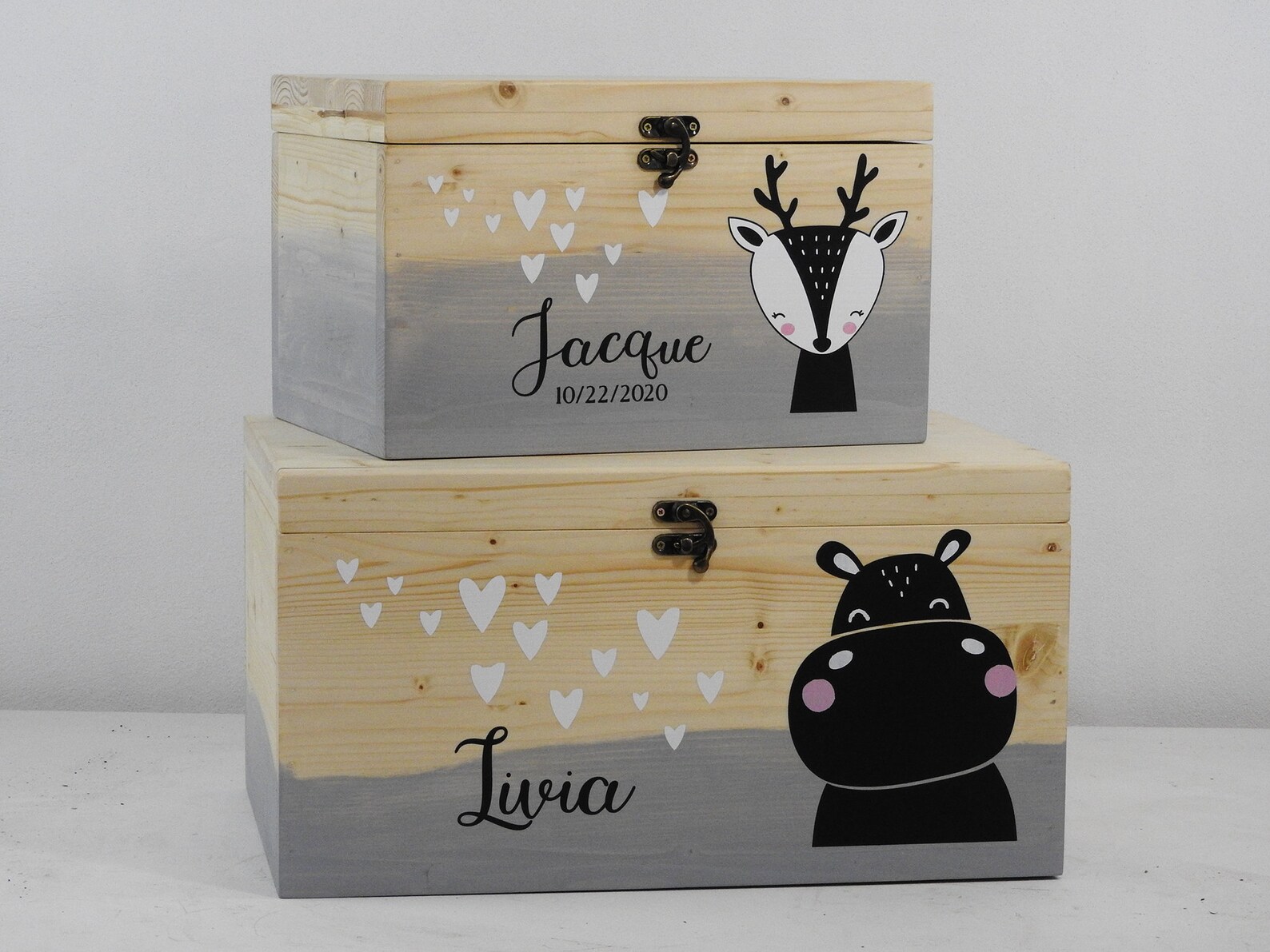 Large Keepsake Box Baby Treasure Chest Memory Box Nursery - Etsy