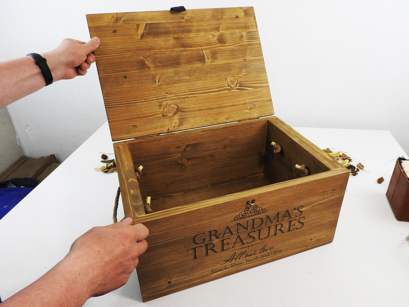 Big Keepsake Box Wood Gift Box Treasure Chest Memory Box - Etsy