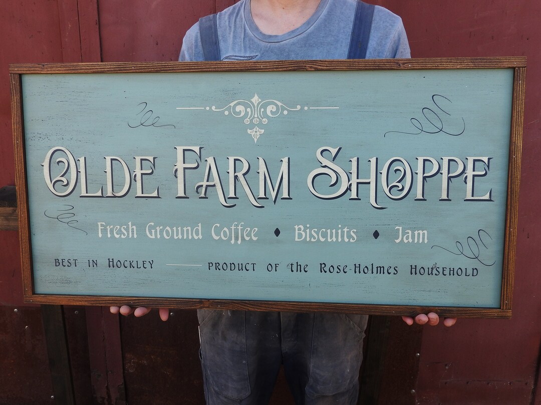 Large Kitchen Sign Vintage Farmhouse Decor Personalised Old - Etsy