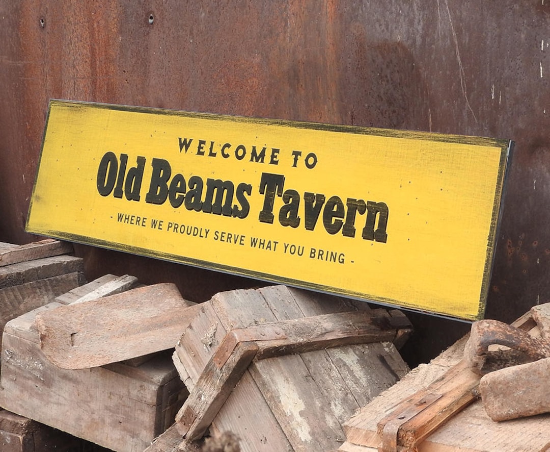 Vintage Bar Sign Painted Man Cave Plaque Pub Sign Gift for - Etsy