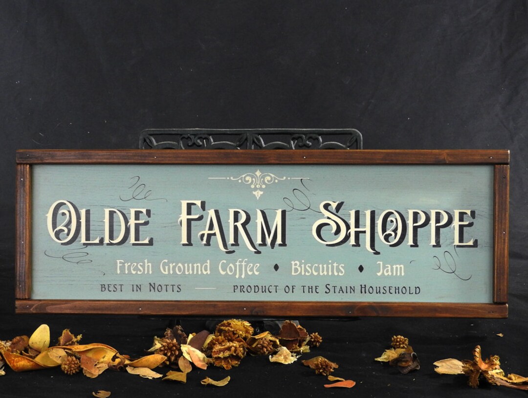 Personalised Kitchen Sign, Farmhouse Decor, Painted Shop Sign, Rustic ...