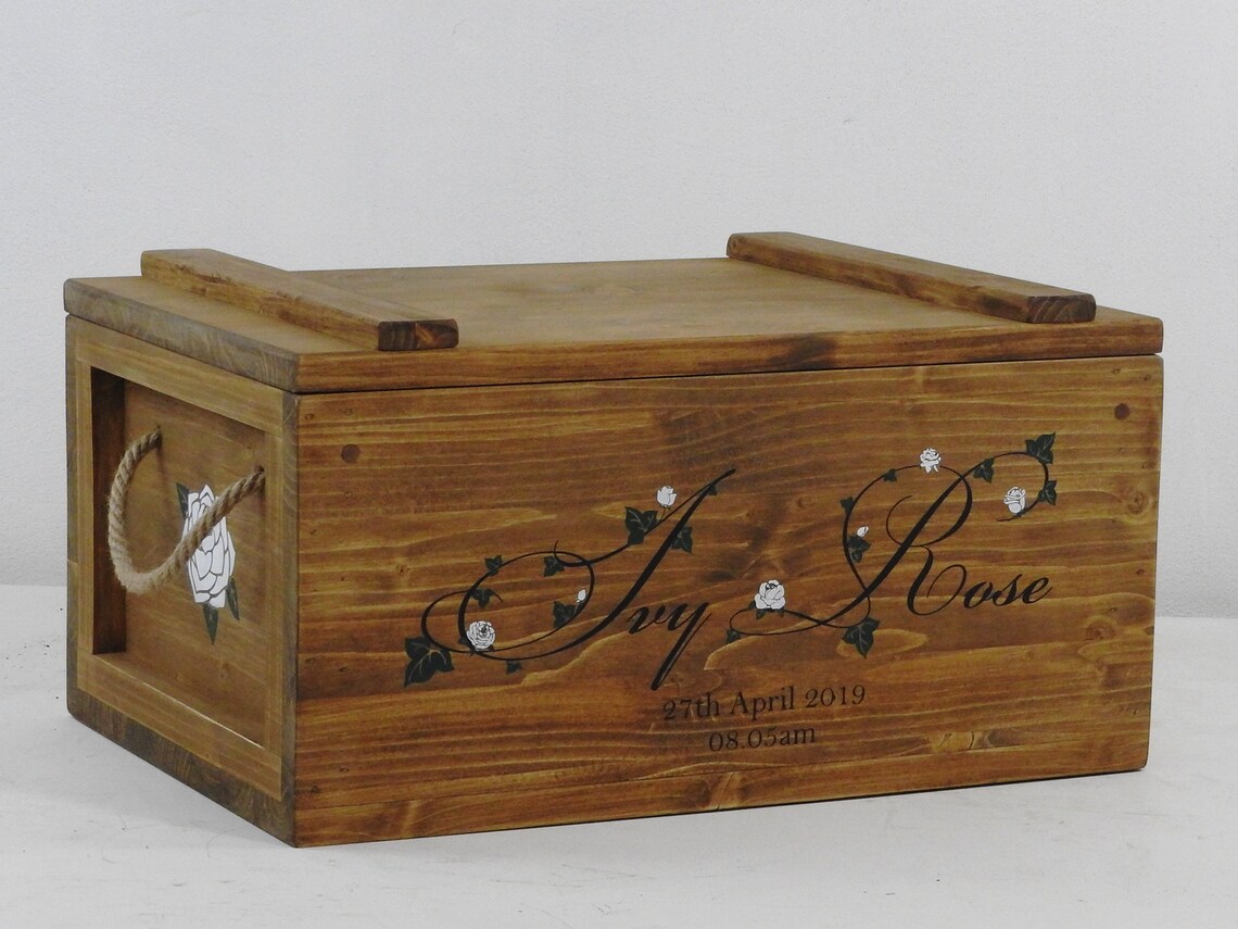 Big Keepsake Box Wood Gift Box Treasure Chest Memory Box | Etsy