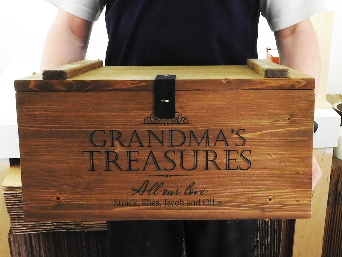 Big Keepsake Box Wood Gift Box Treasure Chest Memory Box | Etsy