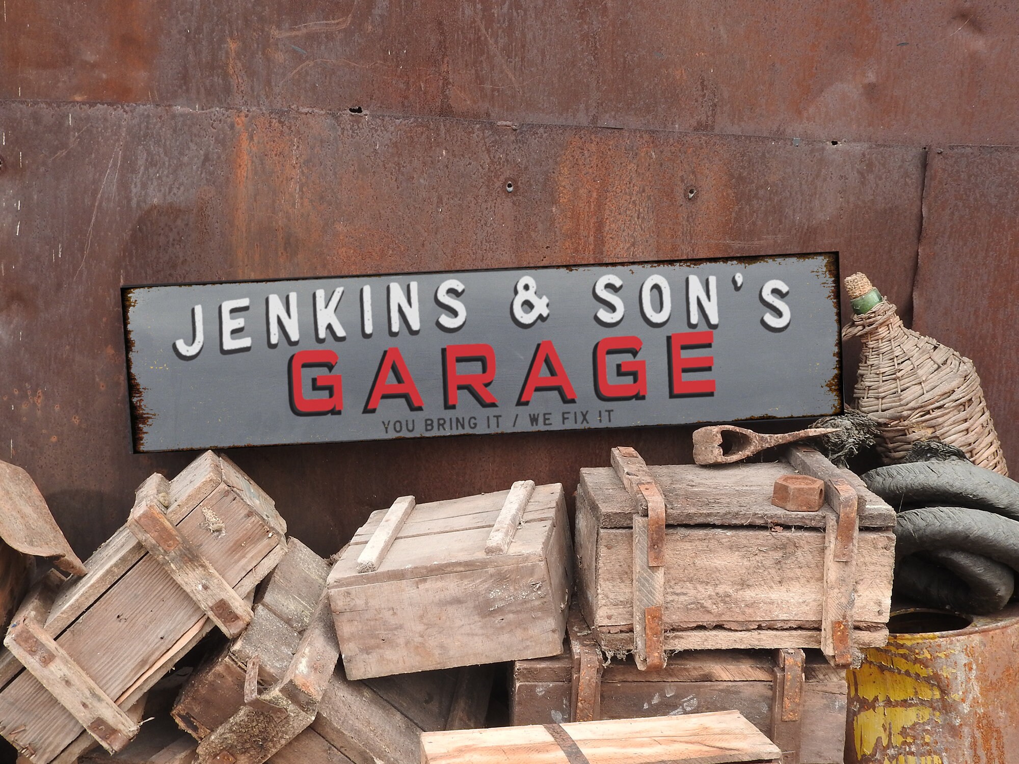 Vintage Garage Sign Workshop Plaque Car Repair Shop Sign | Etsy