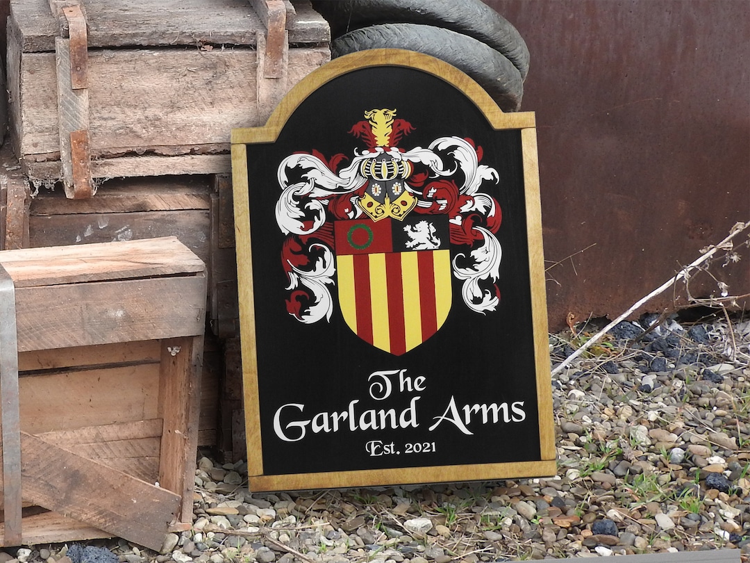 Personalised Bar Sign, Family Crest Sign, Pub Sign With Coat of Arms ...