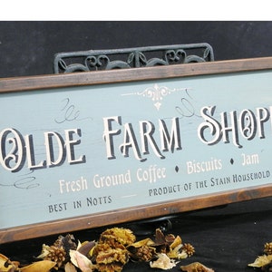 Personalised Kitchen Sign, Farmhouse Decor, Painted Shop Sign, Rustic ...