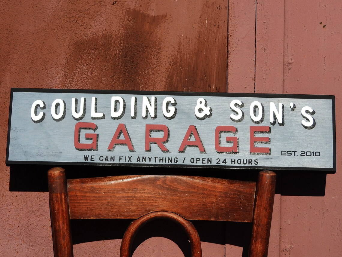 Vintage Garage Sign Workshop Plaque Car Repair Shop Sign | Etsy