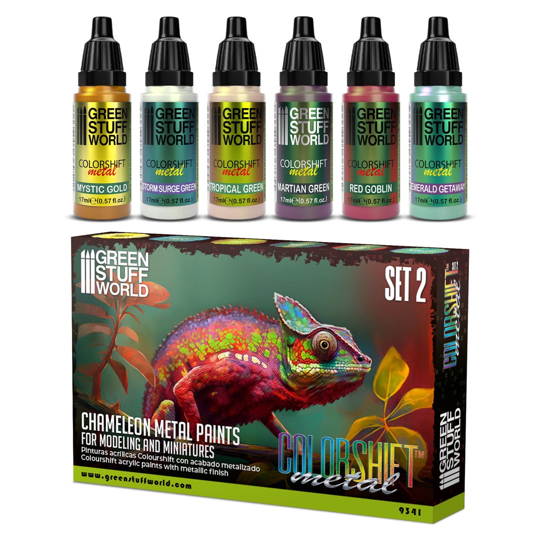 Set 2 Chameleon Paints - Brush and Airbrush Acrylic Color Shift Paints ...