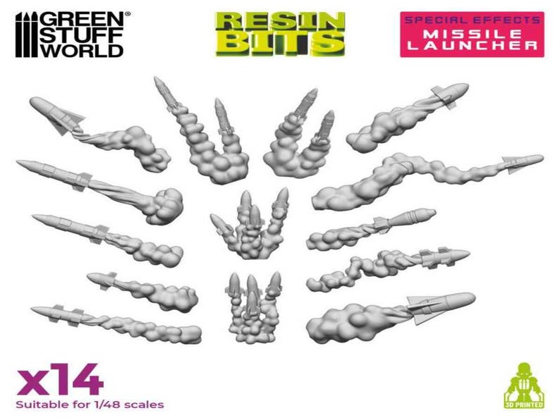 3D Printed Set - Missile Launcher Effect - Diorama Scenery Battle War ...