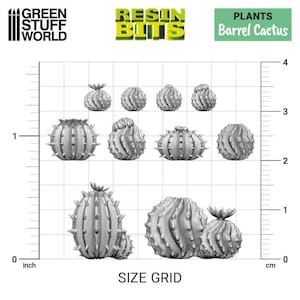 3D Printed Set - Barrel Cactus - Compatible With Miniature Wargames ...