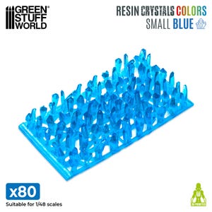 BLUE Resin Crystals for Miniature Bases Wargames Model Scenery ...
