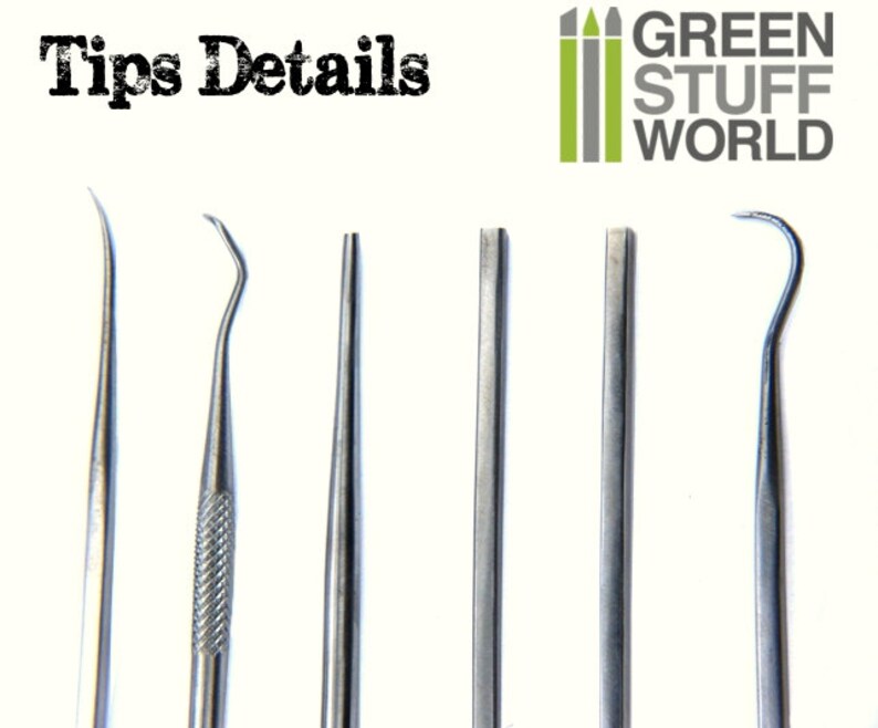 6x HOOK & PICK Sculpting Tools Dental Probe Scaler Green | Etsy