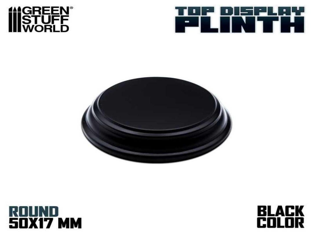 Round Wood Display Bases 5x5 Cm - Black Base Figures Miniatures Scenery ...