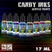 Set 8x Candy Inks Brush Airbrush Acrylic Paints Brilliant Varnish ...