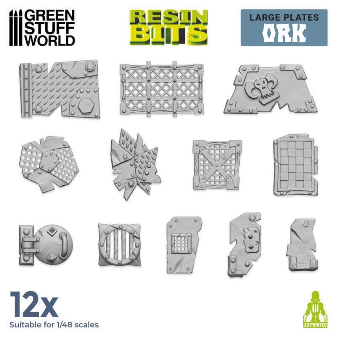Large Ork Plates 1:48 Miniature Resin Orks Bits for Space Bitz Orcs ...