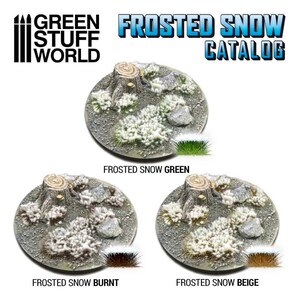 Shrubs TUFTS - 6mm FROSTED SNOW - Burnt - Scenery Miniature Diorama ...