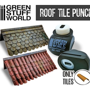 Miniature Roof TILE Punch DARK GREY - Dioramas Scenery Models Modelling ...