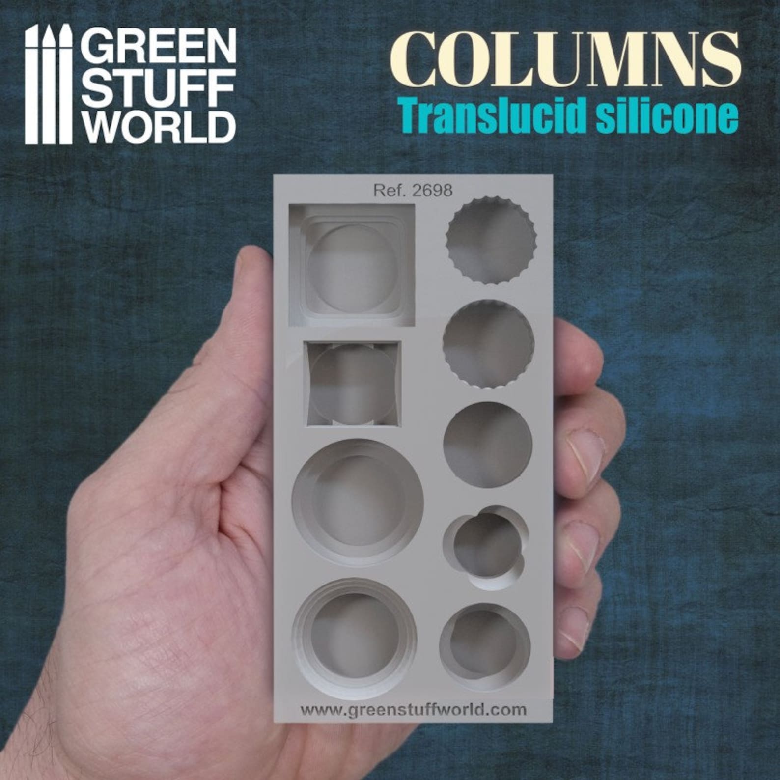 Silicone Molds - Columns - for Resin Scale Models Wargames Dioramas ...