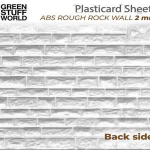 ABS Embossed Plasticard - ROUGH ROCK Wall - Dressed Stones Bricks ...
